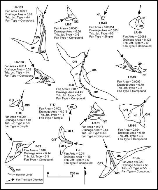 Example Debris Fan Morphology