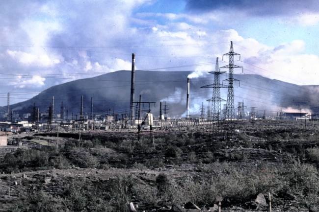 The Monchegorsk smelter Kola Peninsula Russia