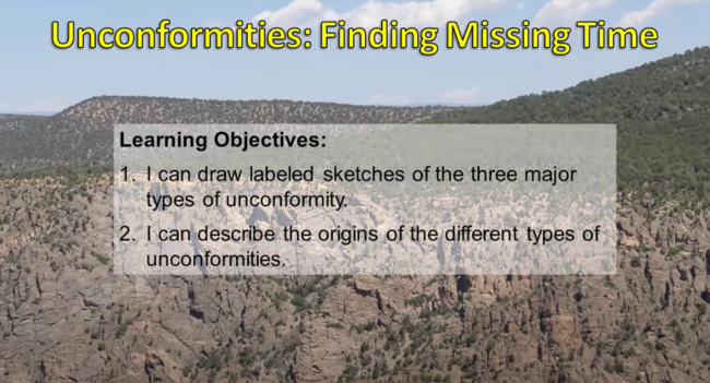 Unconformities: Finding Missing Time