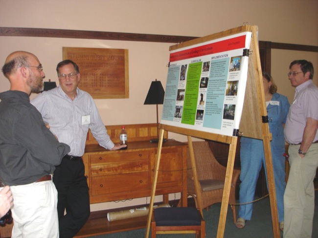 participants viewing posters