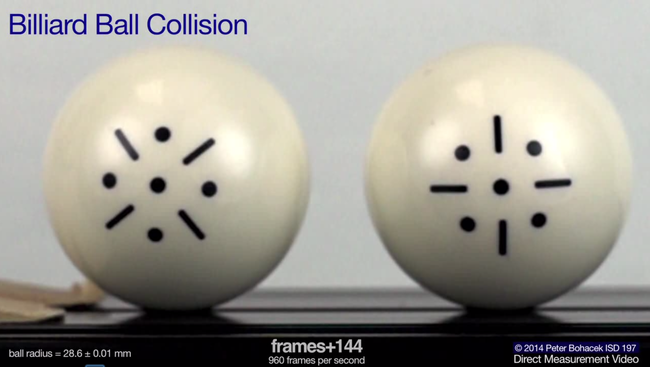 billiard ball collision screenshot