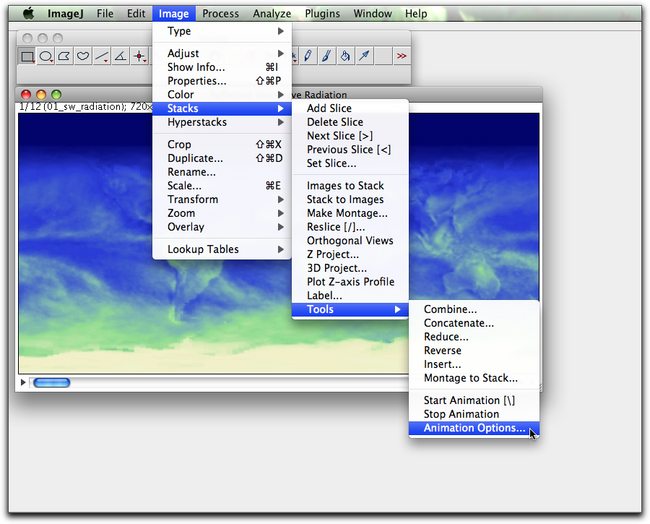image stacks animation options