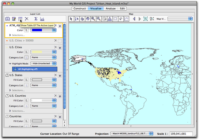 1 show table of active layer