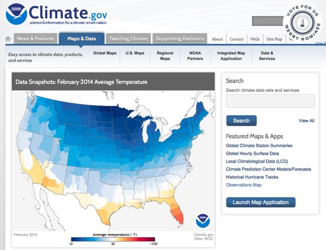 climate gov maps and data home