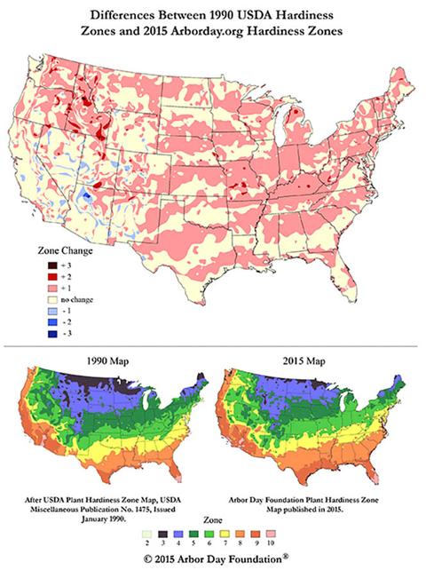 plant hardiness zone changes