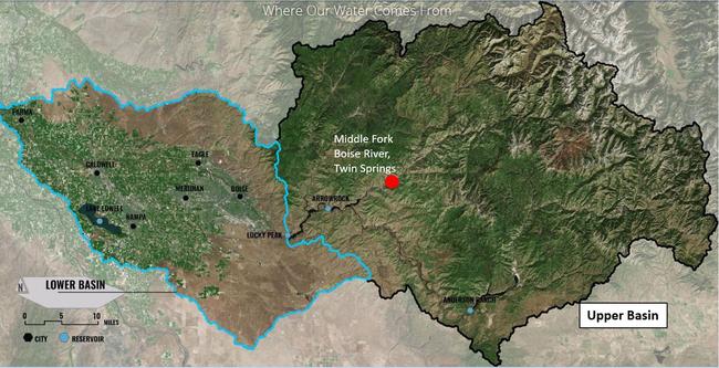 Boise River Basin in South Central Idaho