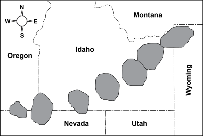 Yellowstone hotspot track