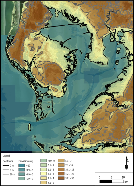 Map of project area elevation.