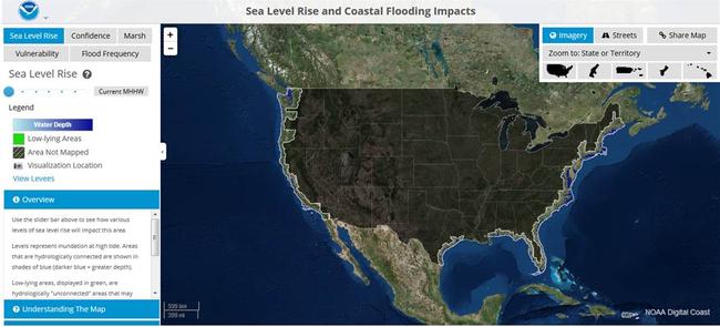 Screen shot NOAA's Digital Coast website.