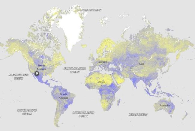 example of a map from the SoilGrids data portal