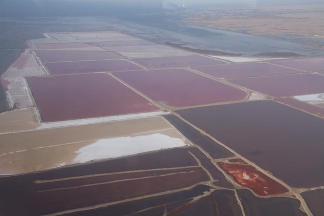 Salt flats in Walvis Bay, Namibia