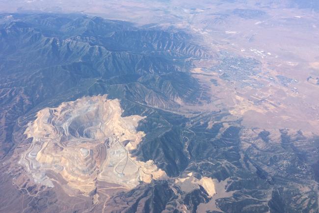 Aerial photo of Bingham Canyon Mine