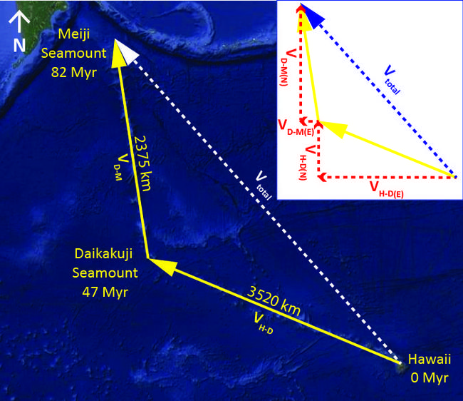 Vector Map Hawaii Emporer Seamount Chain