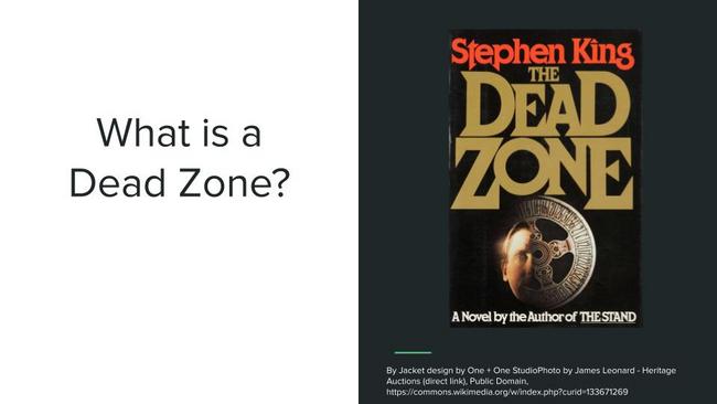 Dead Zones baMEL title slide