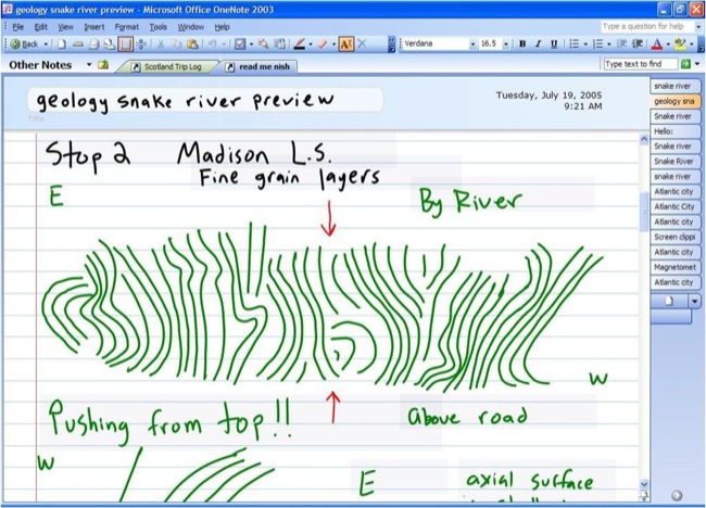 Sketching in OneNote