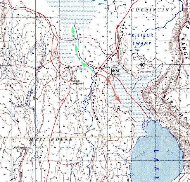 Figure 5. Topographic Map (detail)of study area