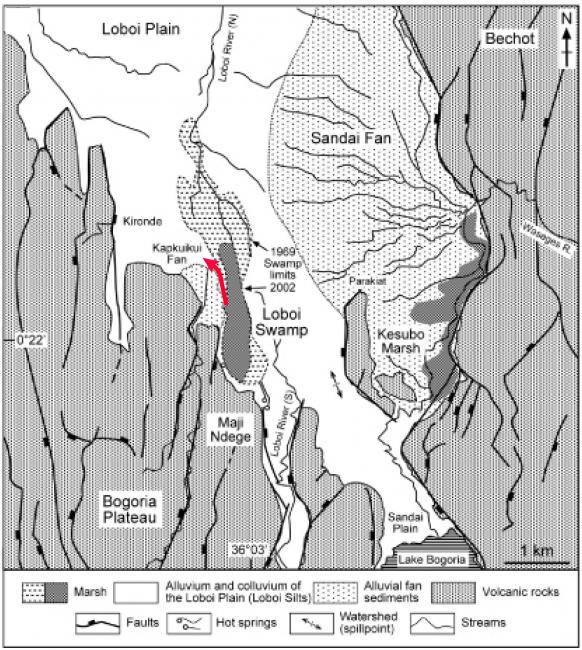 Figure 3. Geological Map of Avulsion site